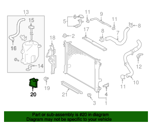 16691-25010 - Radiator Support Baffle 2018 Toyota Camry ...