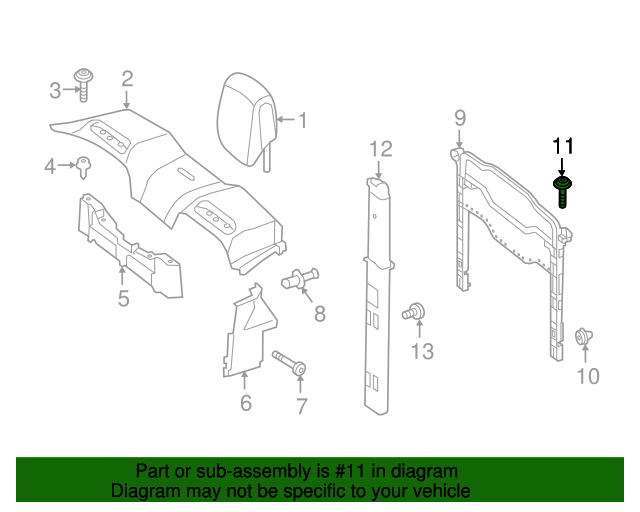 010-990-26-04 - Radiator Support Splash Shield Screw 2006-2023 Mercedes ...