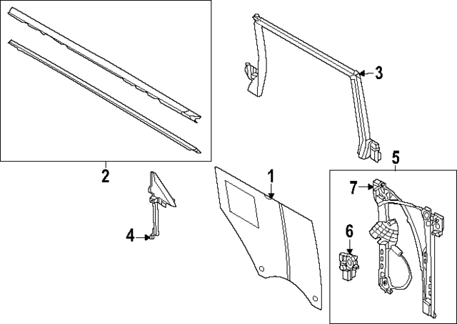 M2DZ-7825767-A - Window Channel 2021-2024 Ford Bronco | Ford Parts Direct