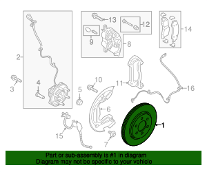 Genuine OEM Ford Part - Rotor Assembly - Brake JL3Z-1125-C | Genuine ...
