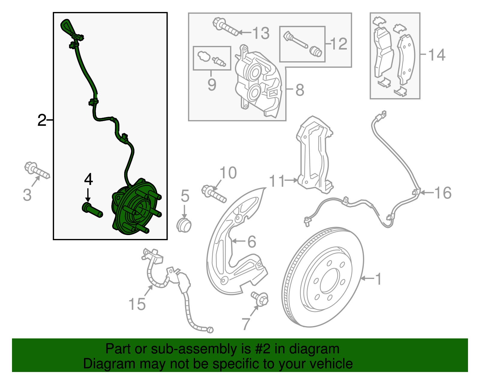 2018-2021 Ford Hub & Bearing JL1Z-1104-G | TascaParts.com