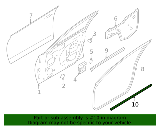 80839-6CA0C - Lower Seal 2019-2024 Nissan Altima | Nissan Parts ...