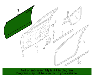2019-2020 Nissan Altima Outer Panel - Driver's Side (LH) 80153-6CA0A ...