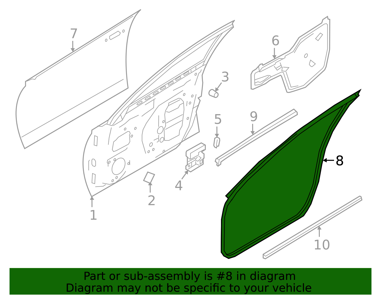 2019-2025 Nissan Altima Door Weather-Strip 80831-6CA0A | My Nissan Part