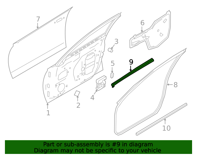 2019-2021 Nissan Altima Belt Weather-Strip 80835-6CA0A | Nissan Parts Plus