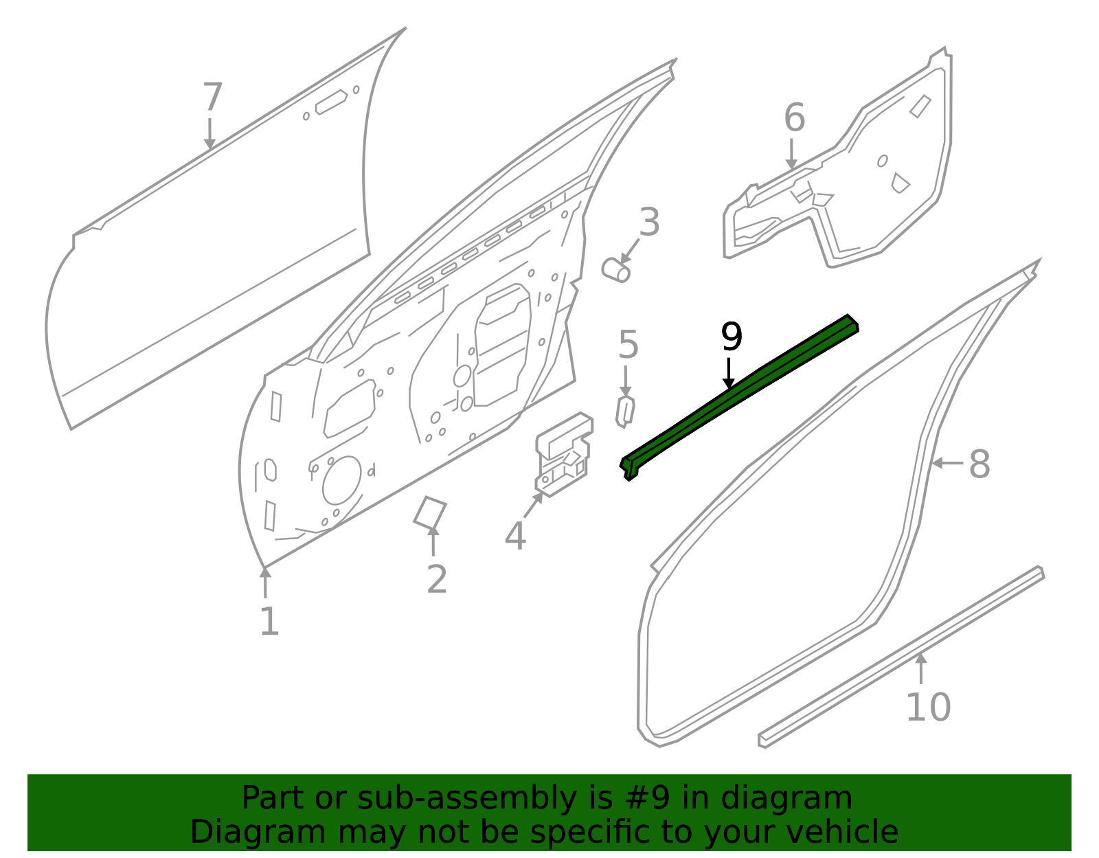 2019-2025 Nissan Altima Belt Weather-Strip 80834-6CA0A | OEM Parts Online