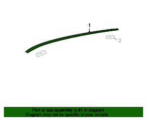 2009-2015 Toyota Venza Roof Molding (Left) 75556-0T013 | OEM Parts Online