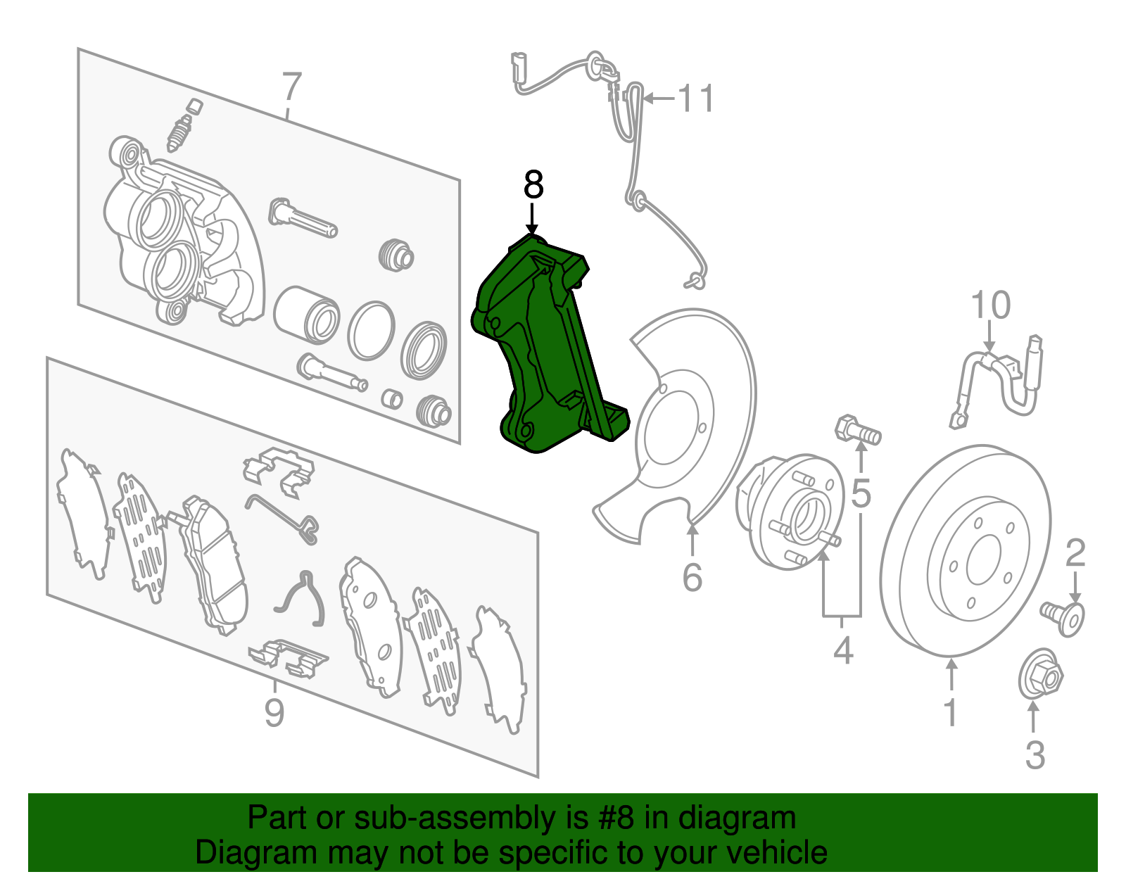 13542417 - Front Brake Caliper Bracket Kit 2021-2024 Cadillac | Big 3 ...
