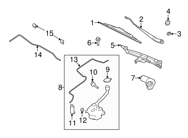 2013-2019 Ford Flex Wiper Motor DA8Z-17508-B | TascaParts.com