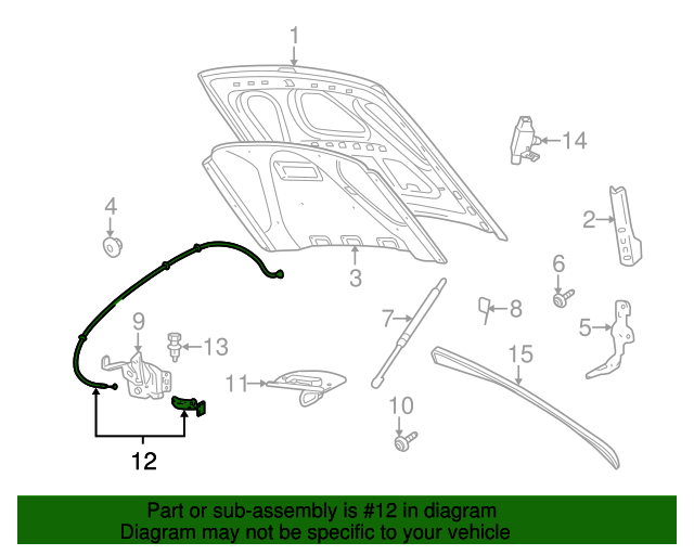 1998-2011 Ford Release Cable 6W1Z-16916-A | GetOEMParts.com