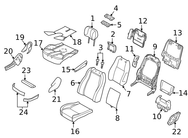 2018-2022 Land Rover Range Rover Seat Lumbar Support Cushion LR101121 ...