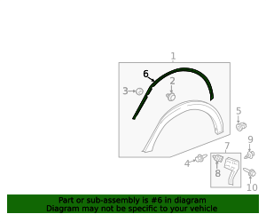 76926-52090 - 2018-2019 Toyota Prius C - Wheel Opening Molding ...