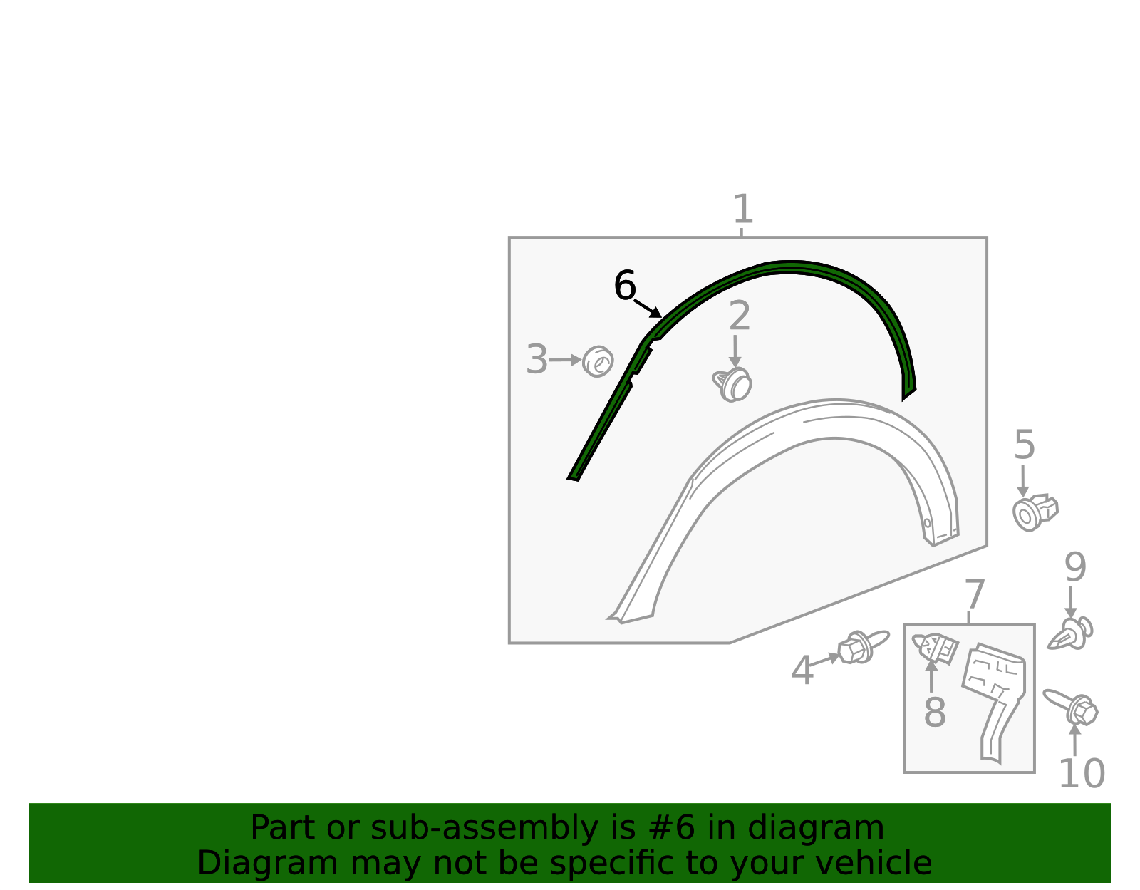 76926-52090 - 2018-2019 Toyota Prius C - Wheel Opening Molding ...