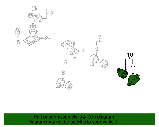 21830-1G000 - Trans Mount 2006-2011 Kia | Kia.Parts Store