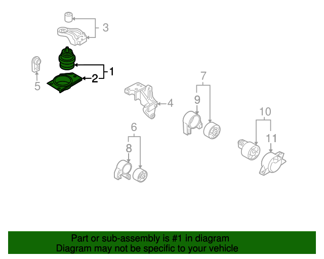21810-1G000 - Upper Mount 2006-2011 Kia | Kia.Parts Store