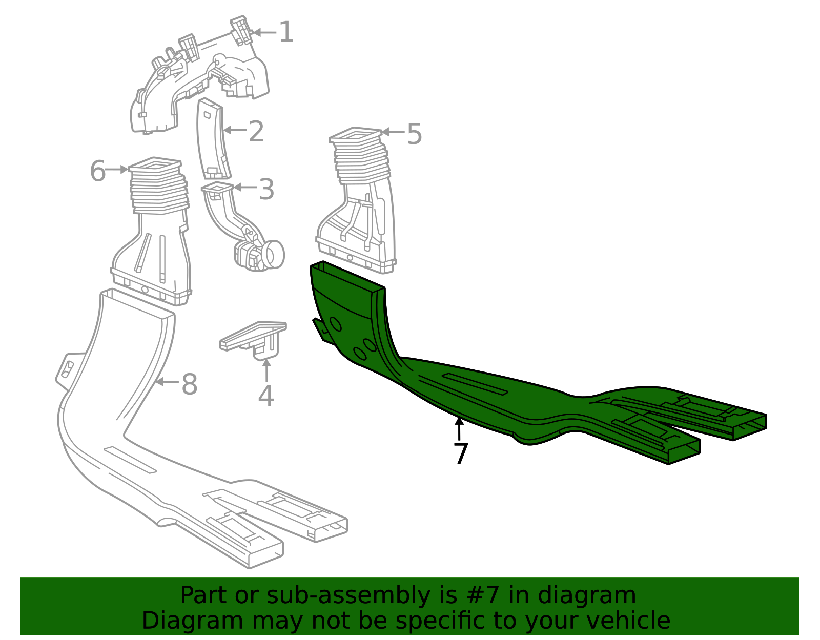 2020-2025 GM Rear Duct 60003707 GM | GMPartsDirect.com