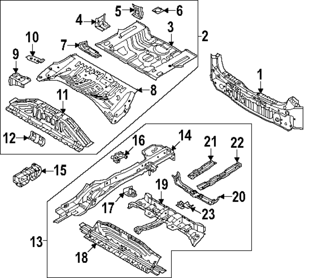 2023-2024 Kia Niro EV Center Cross-Member 65630-AO000 | TascaParts.com