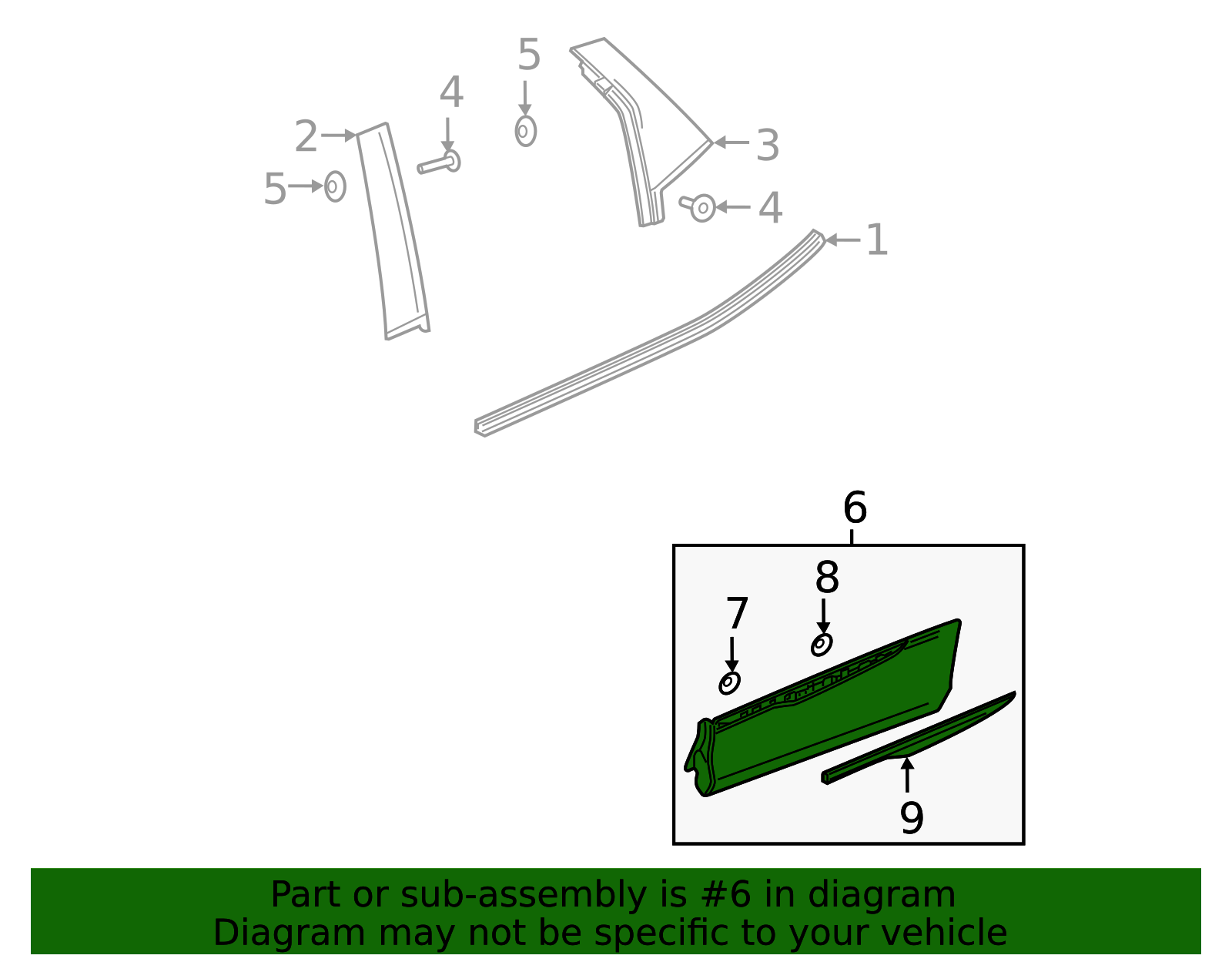 2019-2025 Chevrolet Blazer Black Passenger Side Door Molding 84546472 ...