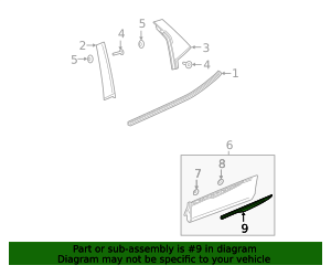 84514987 - Chrome Rear Driver Side Door Molding Insert - 2019-2023 ...