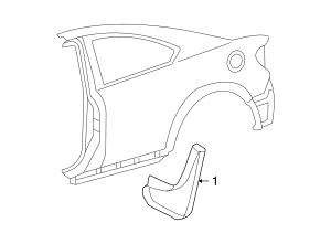 2005-2010 Scion tC Mudguards PT769-21040 | Toyota Parts Center
