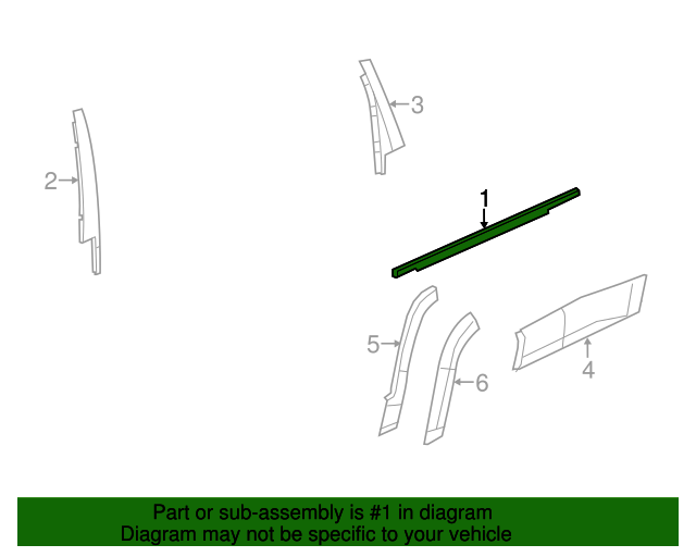 2014-2020 Jeep Cherokee Belt Molding - Passenger Side (RH) 68442224AA ...