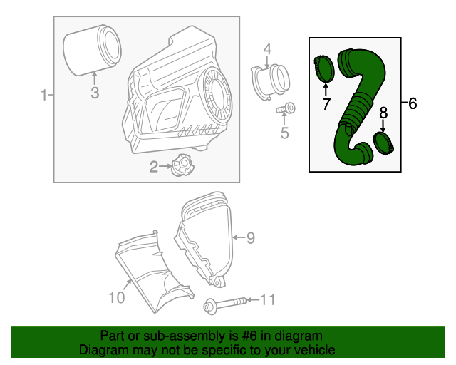 2012-2015 Audi Intake Hose 4G0-129-615-E | OEM Parts Online