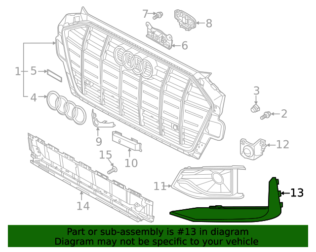 2020-2024 Audi A4 allroad Outer Molding 8W9-853-101-3Q7 | Flow Audi ...