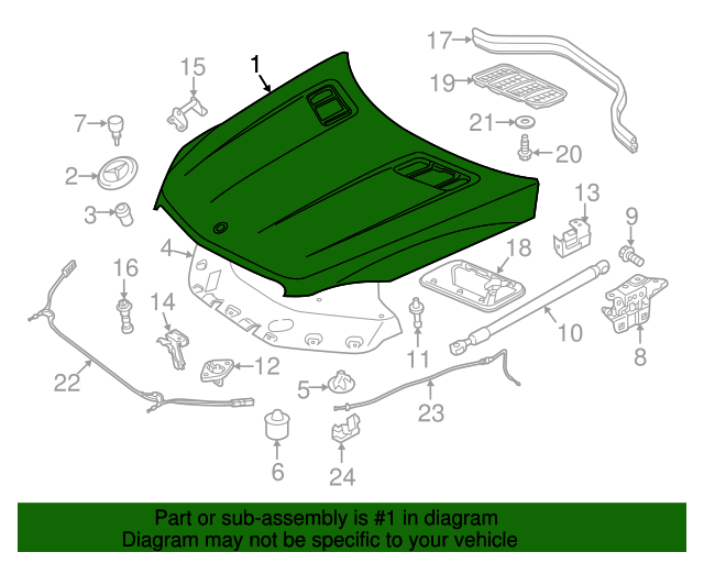 166-880-04-57 - Hood 2013-2016 Mercedes-Benz | Mercedes-Benz USA Parts