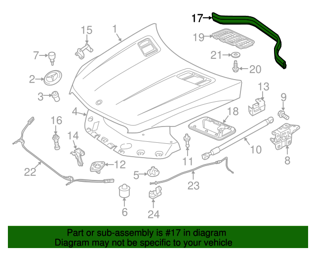 2012-2019 Mercedes-Benz Rear Seal 166-887-00-98 | MB Online Parts