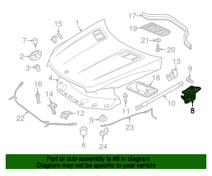 2012-2019 Mercedes-Benz Hinge 166-880-00-28 | MB Online Parts