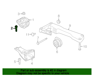 22116850329 - 2013-2015 BMW X1 Motor Mount Bolt (22-11-6-850-329) | BMW ...