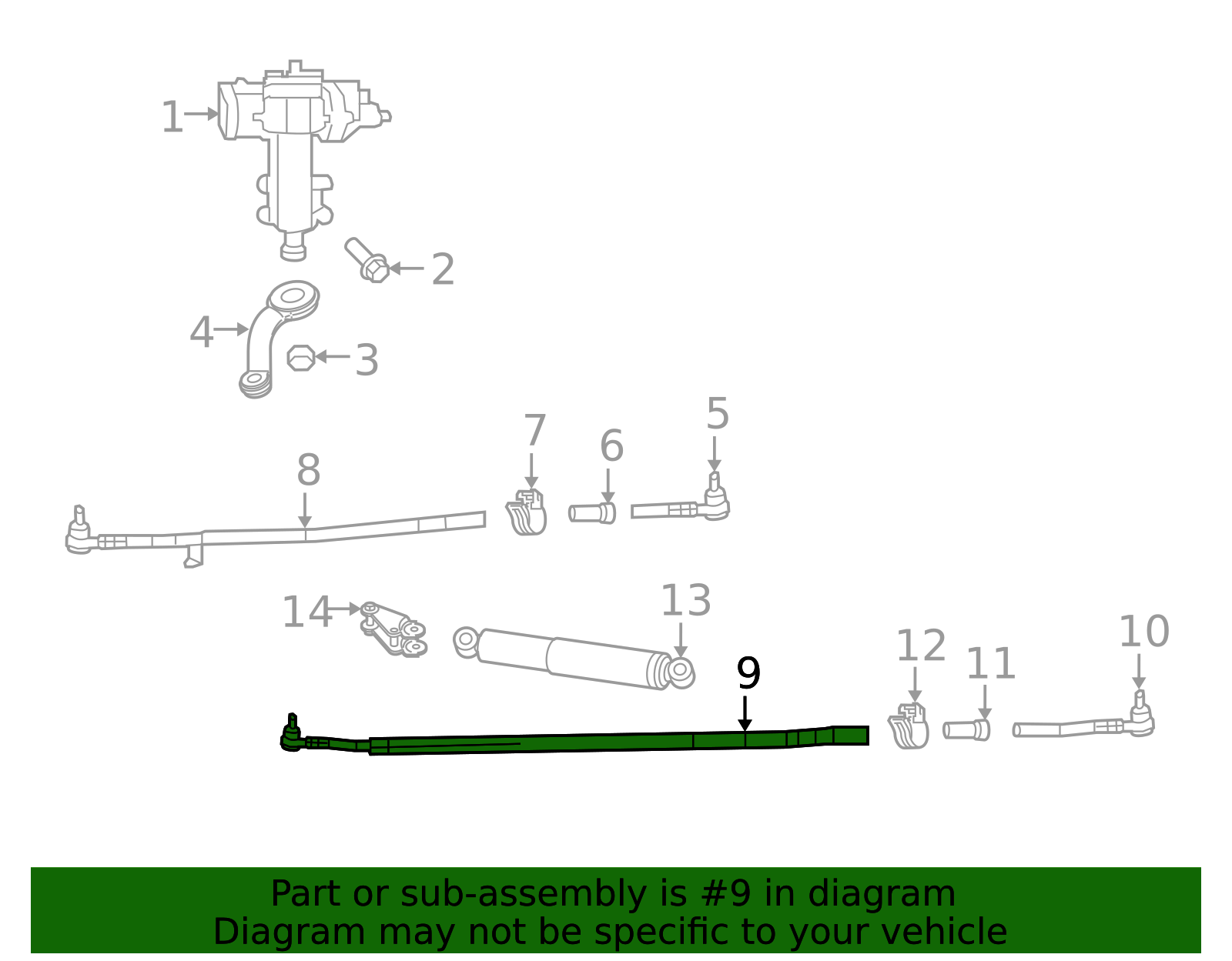 2018-2024 Jeep Tie Rod 68258761AE | Mopar Parts Canada