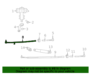 2018-2021 Jeep Wrangler Tie Rod 68522995AA | TascaParts.com