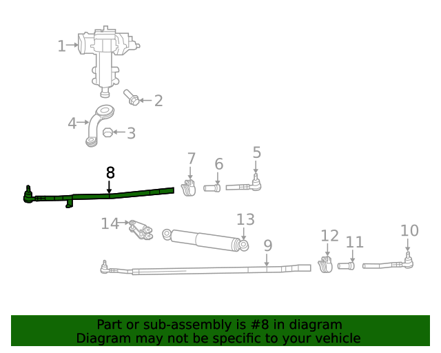 2018-2024 Jeep Tie Rod 68522992AA | Mopar Parts Canada