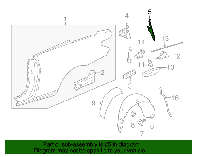207-630-07-05 - Tail Lamp Pocket Extension 2011-2017 Mercedes-Benz ...