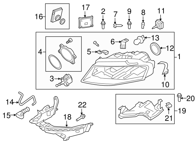 2009-2012 Audi Headlight Bracket 8K0-941-453 | Audi Parts