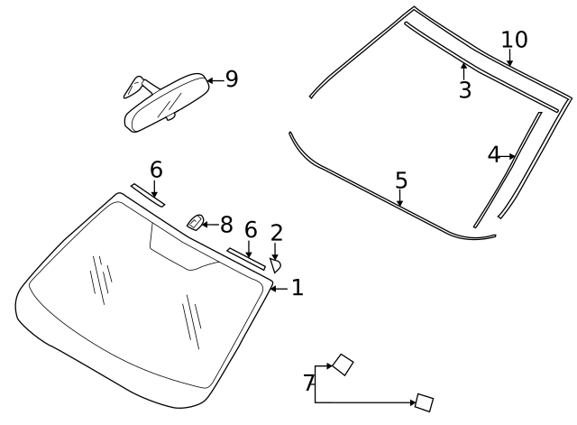 2018-2021 Subaru WRX Windshield Glass Assembly VIN Required/ CANNOT BE ...
