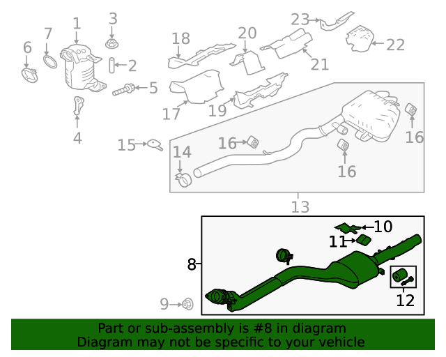 LR116738 - Front Pipe - 2018 2019 Land Rover Range Rover Velar | Land ...