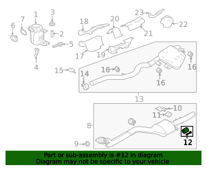 Genuine OEM Front Pipe Damper Part# LR092854 Fits 2018-2019 Land Rover ...