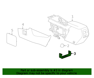 2017-2022 GM Front Floor Console Bracket 26676591 | GMPartsDirect.com