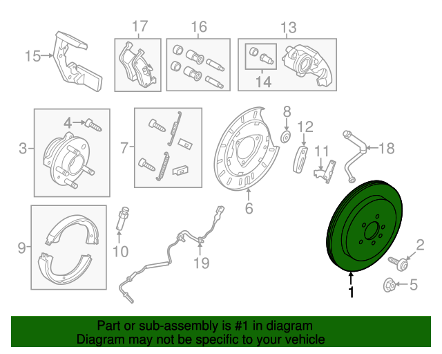 2013-2019 Lincoln MKT Rotor Assembly Brake DE9Z-2C026-A | Village Ford