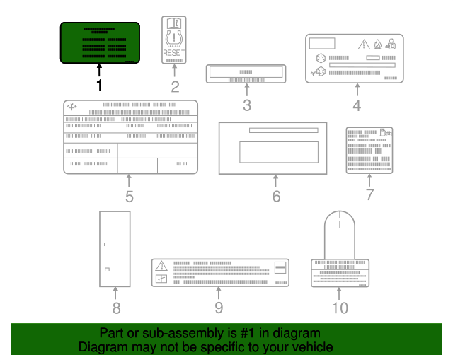71217352915 - 2014-2024 BMW Info Label (71-21-7-352-915) | BMW of South ...