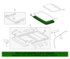 63251-06050 - Sunroof Seal 2019-2024 Lexus | AutoNationParts.com