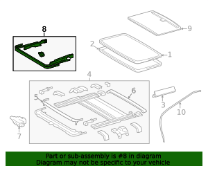 2016-2024 Lexus Sunroof Cable 63205-0E040 | AutoNationParts.com