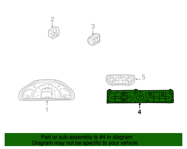 2002-2006 Mercedes-Benz Switch Panel 463-820-32-10 | MB OEM Parts