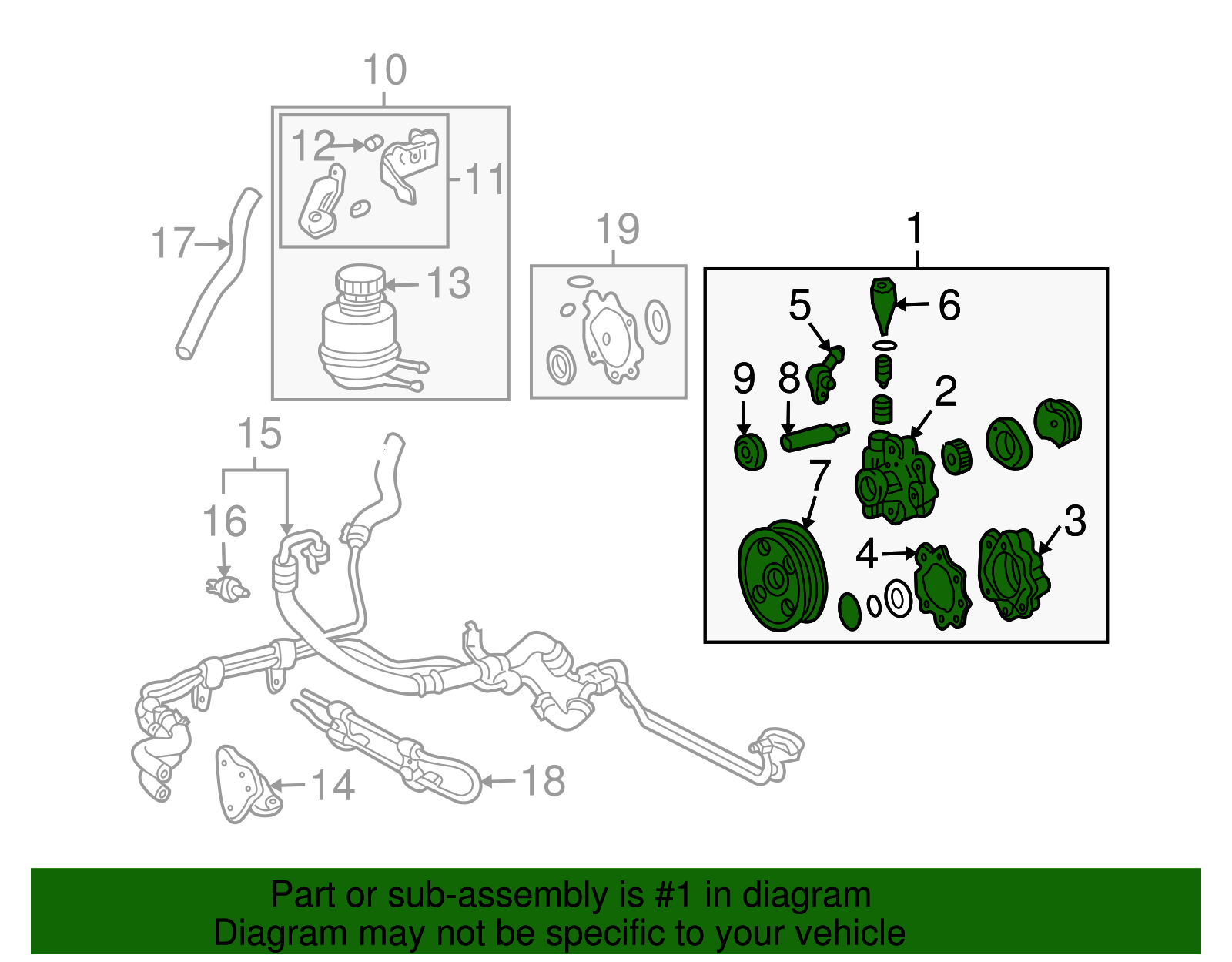 Toyota Parts Power Steering Pump 44310-0C040 | Toyota Parts|Toyota ...