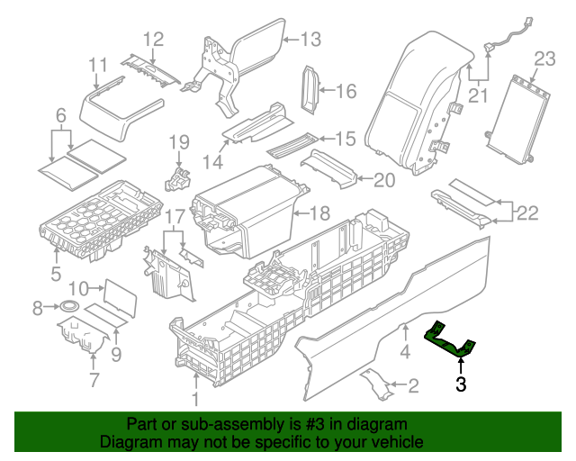 Genuine BMW 51-16-9-326-558 | Console Base Rear Bracket | FREE Shipping ...