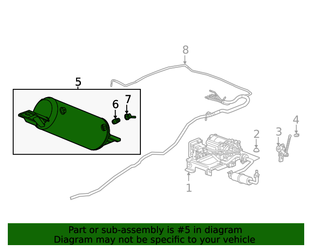 2021-2024 GM Automatic Level Control Air Supply Reservoir 84718528 GM ...