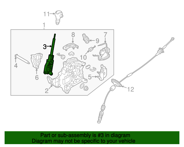 46721-E4000 - Shift Lever 2015-2016 Kia Soul EV | Kia.Parts Store