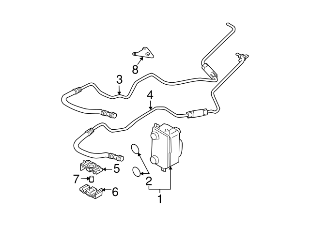 17227573106 - 2006-2010 BMW Trans Cooler Inlet Hose (17-22-7-573-106 ...